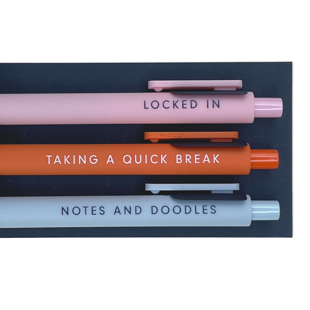 Studious Jotter Gel Pen: Set of 3 | Freshie & Zero