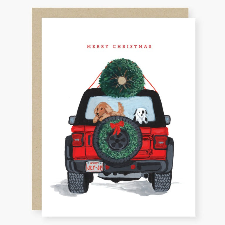 Boxed Set of Cards: Jolly Jeep Christmas | Freshie & Zero