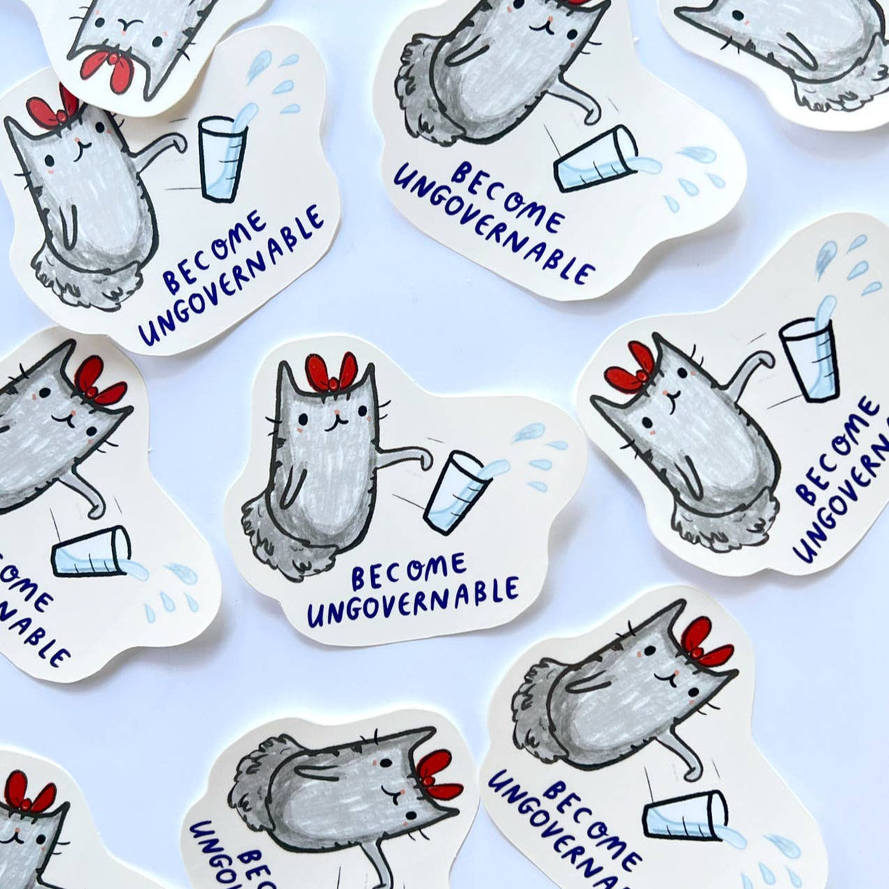 Become Ungovernable Cat Sticker– Freshie & Zero