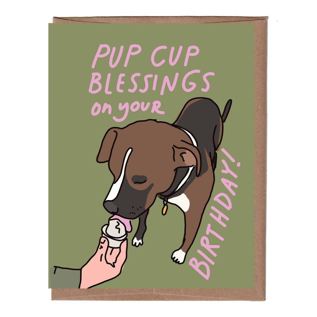 Pup Cup Birthday Greeting Card | Freshie & Zero
