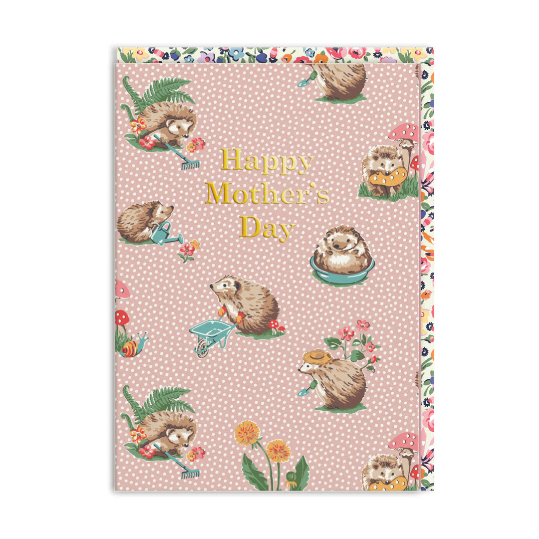 Happy Mother's Day Garden Hedgehogs Card | Freshie & Zero