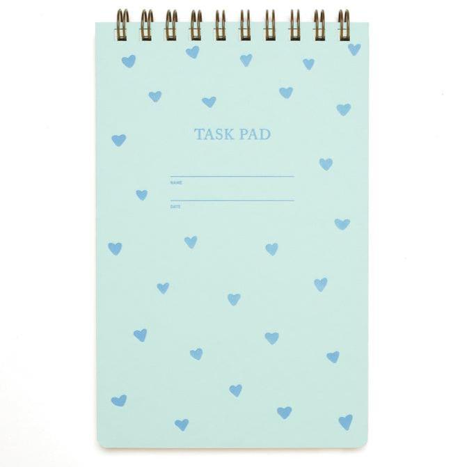Blue Hearts: Task Pad Notebook by Shorthand Press | Freshie & Zero