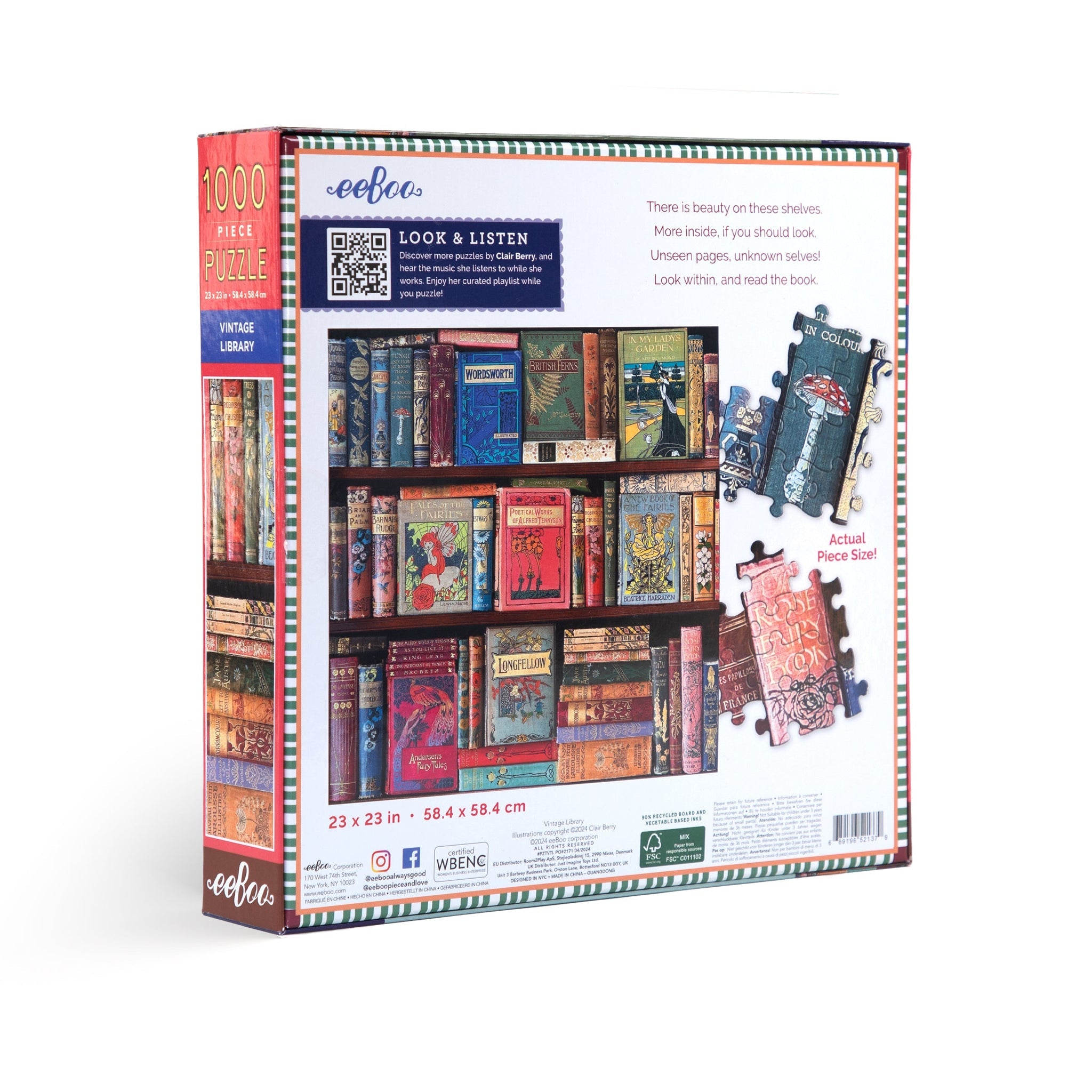 Vintage Library Jigsaw Puzzle - 1000 Pieces– Freshie & Zero