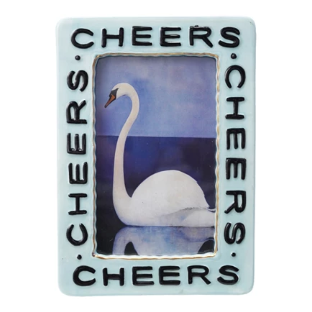 Cheers Blue Stoneware 4x6 Photo Frame– Freshie & Zero