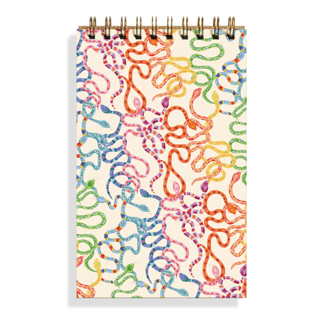 Rainbow Snakes Blank Spiral Notepad | Freshie & Zero