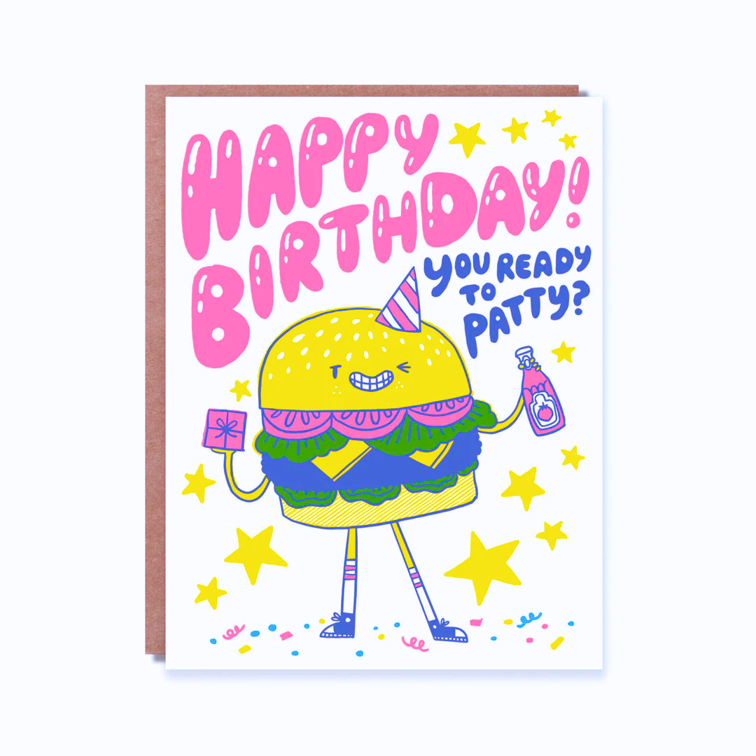 Happy Birthday Burger Greeting Card | Freshie & Zero