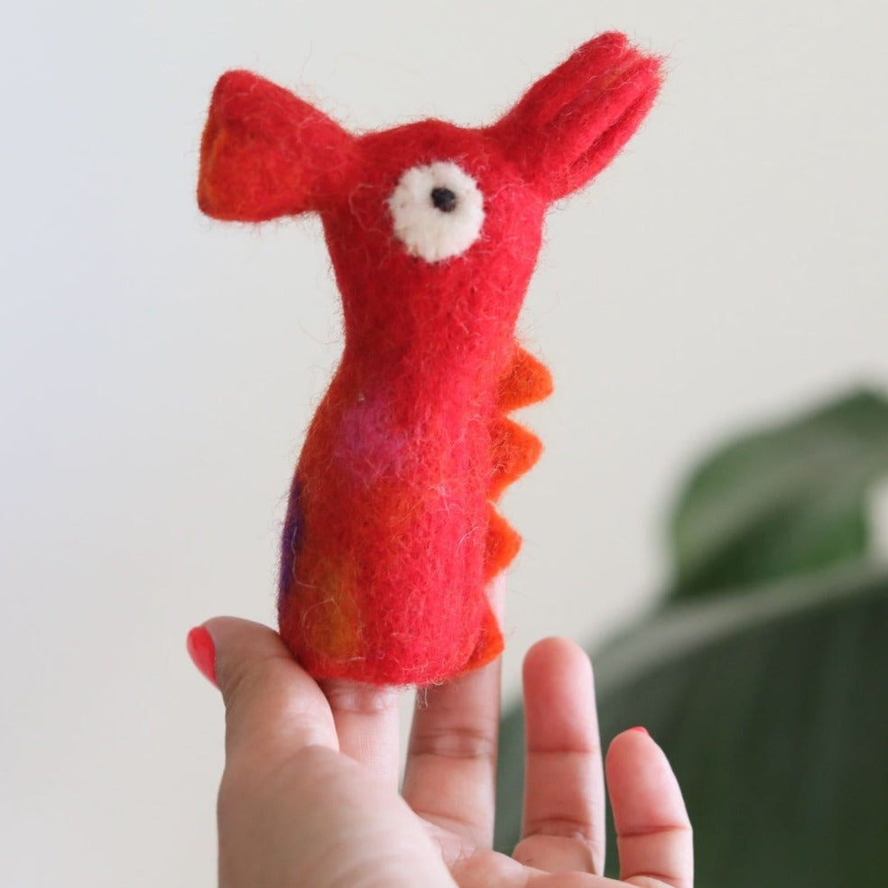 Seahorse Felt Finger Puppet | Freshie & Zero