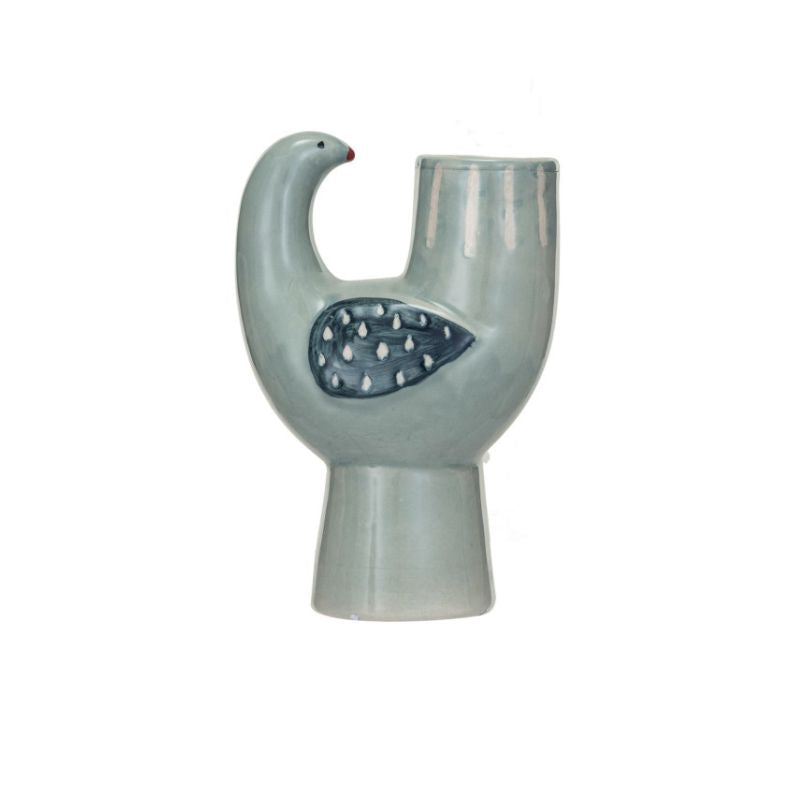 Folky Bird Ceramic Taper Holders | Freshie & Zero