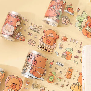 Capybara Waterproof Sticker Rolls | Freshie & Zero