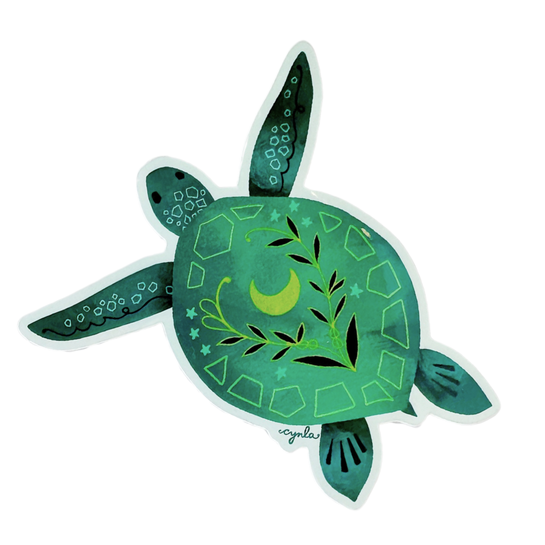 Sea Turtle Vinyl Sticker | Freshie & Zero