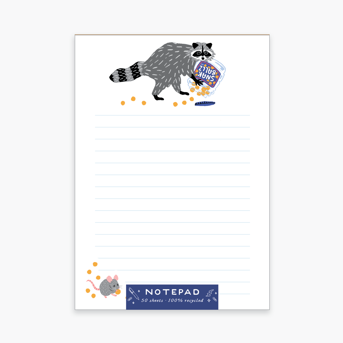 Snak Ballz Raccoon Notepad | Freshie & Zero