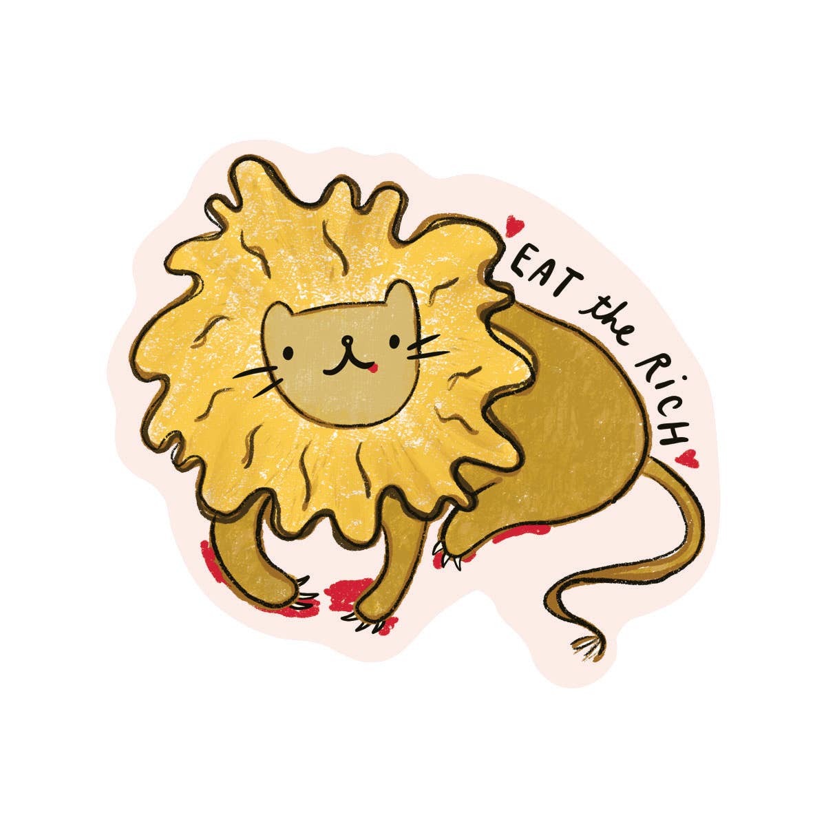 Eat the Rich Lion Sticker | Freshie & Zero