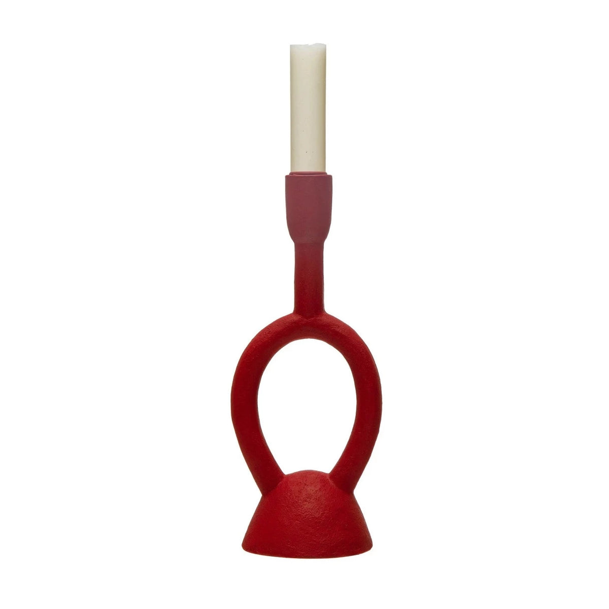Matte Red Single Taper Candle Holder | Freshie & Zero
