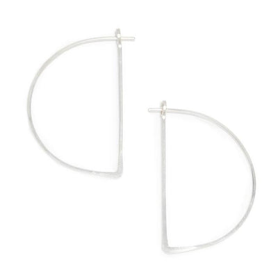 minimal half moon hoop earrings | sterling silver | freshie & zero ...