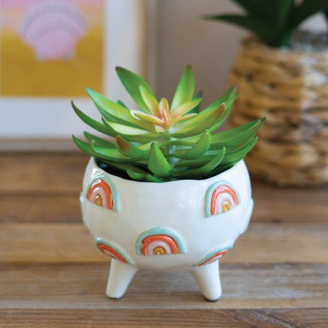 Ceramic Rainbow Planter– Freshie & Zero