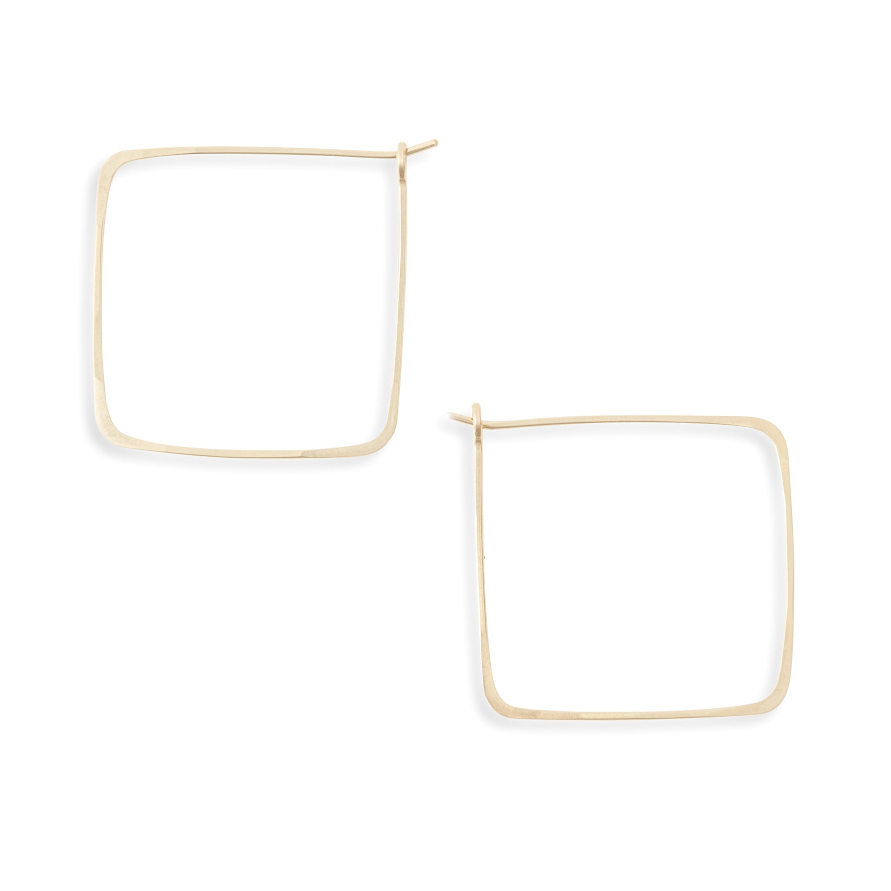 Minimal Large Square Hoop earrings | handmade jewelry | freshie & zero ...