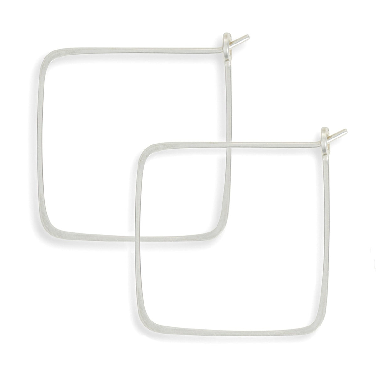 Minimal Large Square Hoop earrings | handmade jewelry | freshie & zero ...