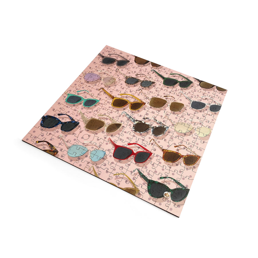 Wooden Puzzle in Pouch: Sunglasses - 250 Pieces | Freshie & Zero