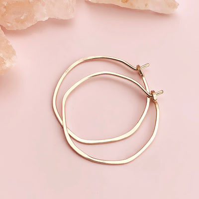 minimal organic circle hoops - small | Freshie & Zero